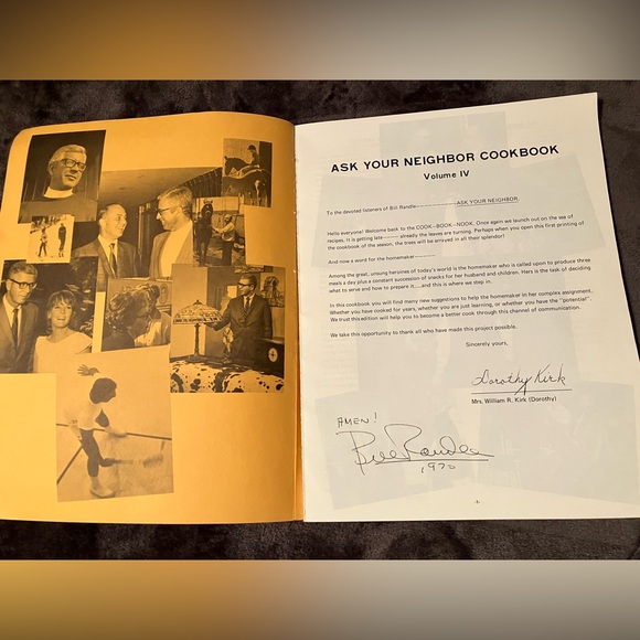 Kitchen | Bill Randles Vintage Ask Your Neighbor Cookbook Volume Iv ...